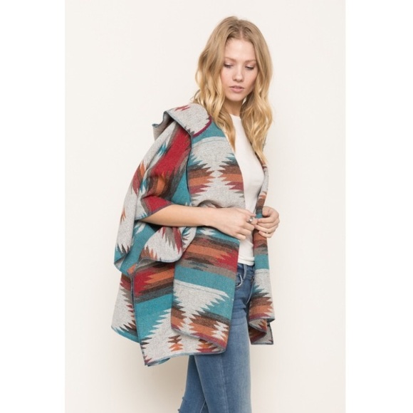 Mystree | Sweaters | Mystree Aztec Poncho | Poshmark